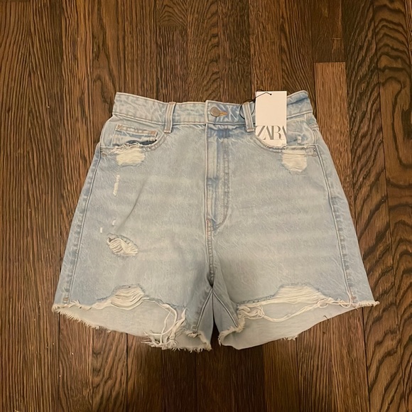 Zara | Shorts | Zara Blue Jean Shorts | Poshmark